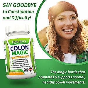 Colon Cleanse Detox Formula - Natural Bowel Cleanser Pills for Intestinal Bloating & Fast Digestive Cleansing - Daily Constipation Relief Supplement Gut, Belly, Stomach - Women Men Herbal Weight Flush