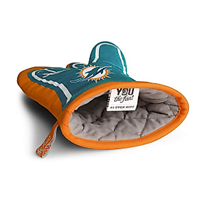 YouTheFan NFL Miami Dolphins #1 Oven Mitt Team Color, 13.25" x 6.5"
