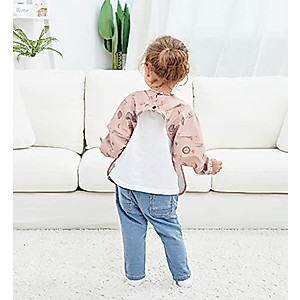 GZMM Waterproof Baby Bibs,Infant Toddler Long Sleeve Feeding Bib With Food Catcher,Easy Clean & Washable 2 Pack