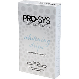PRO-SYS Whitening Strips Kit, Sensitive Teeth Whitening Tray, Stain Remover, Teeth Whitener, 28 Strips