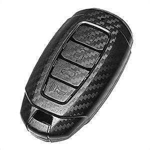 TANGSEN Smart Key Fob Case Compatible with Hyundai Accent Azera Elantra GT Grandeur I30 IG IX35 Kona Palisade Santa Fe Solaris 4 Button Keyless Entry Remote Personalized Cover Plastic Carbon Fiber
