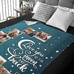 Custom Picture Blanket Personalized, Super Soft Cozy Throw Blanket Gifts for Valentine's, Mother's Day, Father's Day, Christmas, 50"x60"