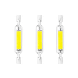 78mm R7S 5W LED Bulb 75W Halogen Equivalent 78mm J-Type 5W 120V R7S Base 6000K Cool White J Type T3 78mm Double Ended Flood Light Bulbs 360°Beam Angle Landscape Lights, Pack of 3