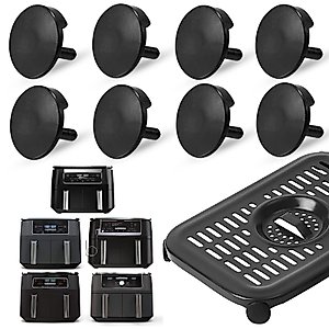 Air Fryer Replacement Parts for Ninja Foodi Airy Fryer, 8 PCS Food Grade Air Fryer Rubber Bumpers Feet Tabs Tips Accessories for Ninja Foodi DZ201 DZ071 DZ090 DZ100 DZ401 DZ550 DualZone Air Fryer