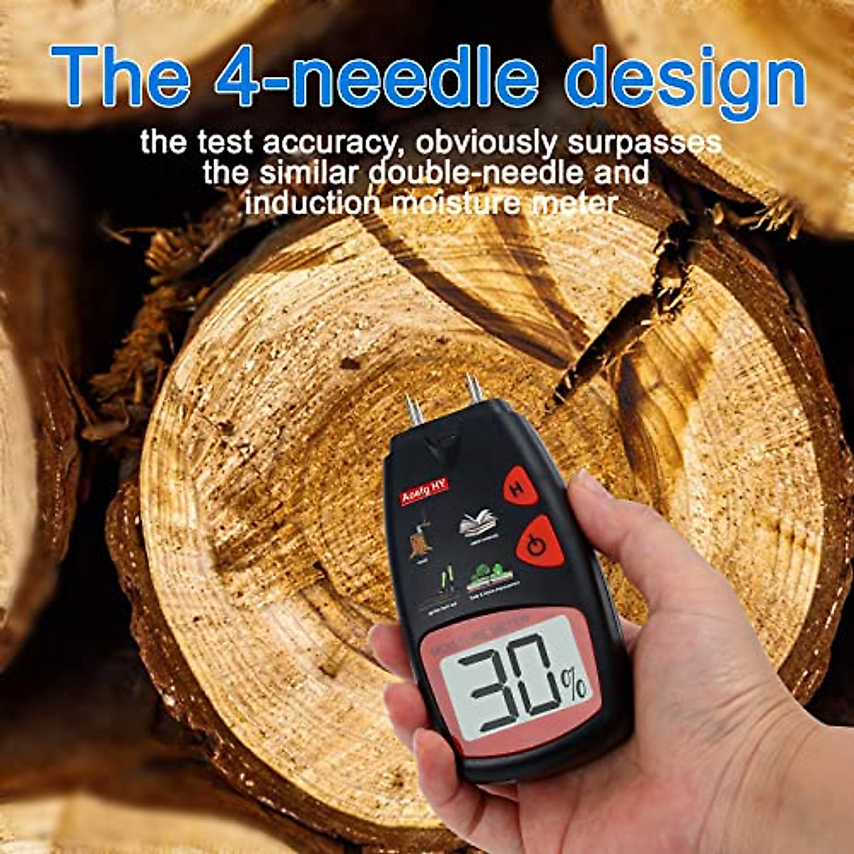 Moisture Meter, Wood Moisture Meter,Moisture Meter for Walls, Moisture Detector，Mold Detector, Soil Moisture Meter, Mold Test Kit for Home,Water Leak Detector