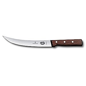 Victorinox 8-Inch Curved Breaking Knife with Rosewood Handle