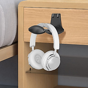 SIROLISA 2-Pack Never Fall Headphone Hooks Hanger Wall Mount, Headset Holder Stand for Universal Gaming Headset Airpods Max Sony Bose Beats, Strong Adhesive by Screws