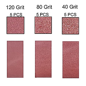 Tonmp 15 PCS 3" x 21" Premium Sander Belts - 5 Each of 40 80 120 Grit Aluminum Oxide Sanding Belts For Belt sander (3x21 inch)