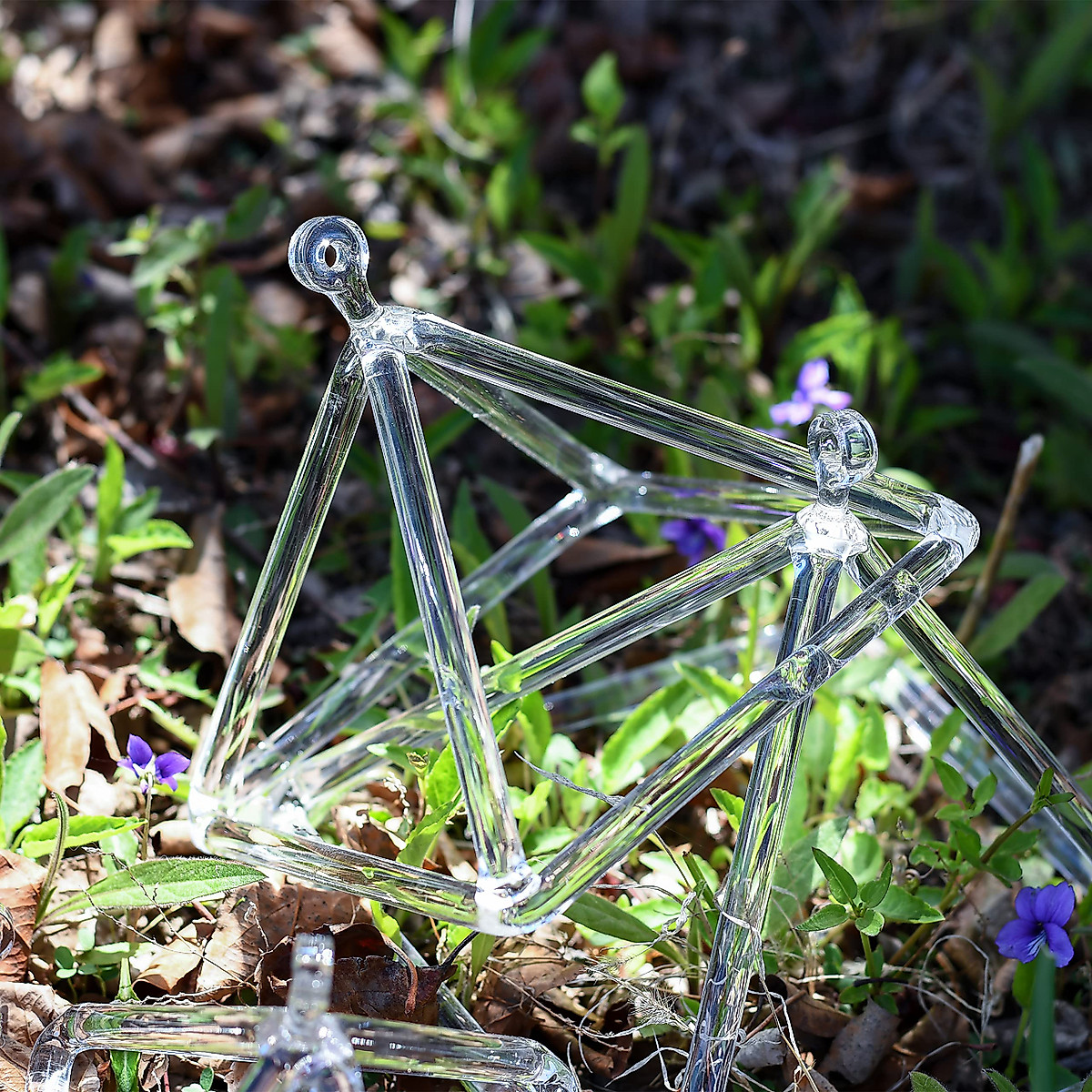 Joysense Crystal Singing Pyramid Clear Quartz 5 inch With Crystal Singing Bowl Striker