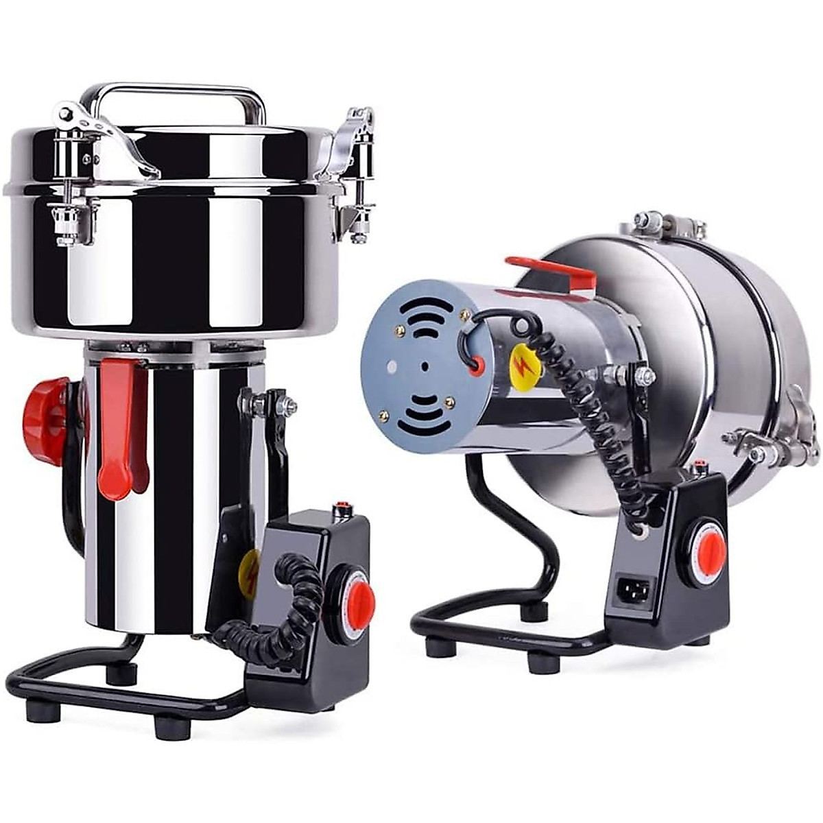 Whole Grain Grinder, Electric Grain Vanilla Grinder, Powder Machine, High Speed Stainless Steel Coffee Grinder, Corn Pepper Powder