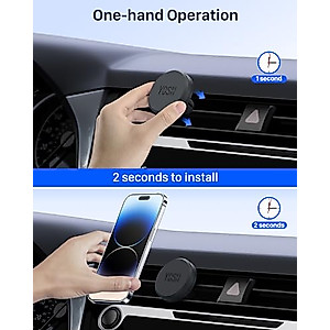 YOSH Magnetic Car Phone Mount Universal Phone Holder for Car Air Vent Cell Phone Car Cradle Compatible with iPhone 11 Pro Max XS XR X 8 7 6 Samsung S21 S20 S10 A71 Edge Note Pixel GPS etc