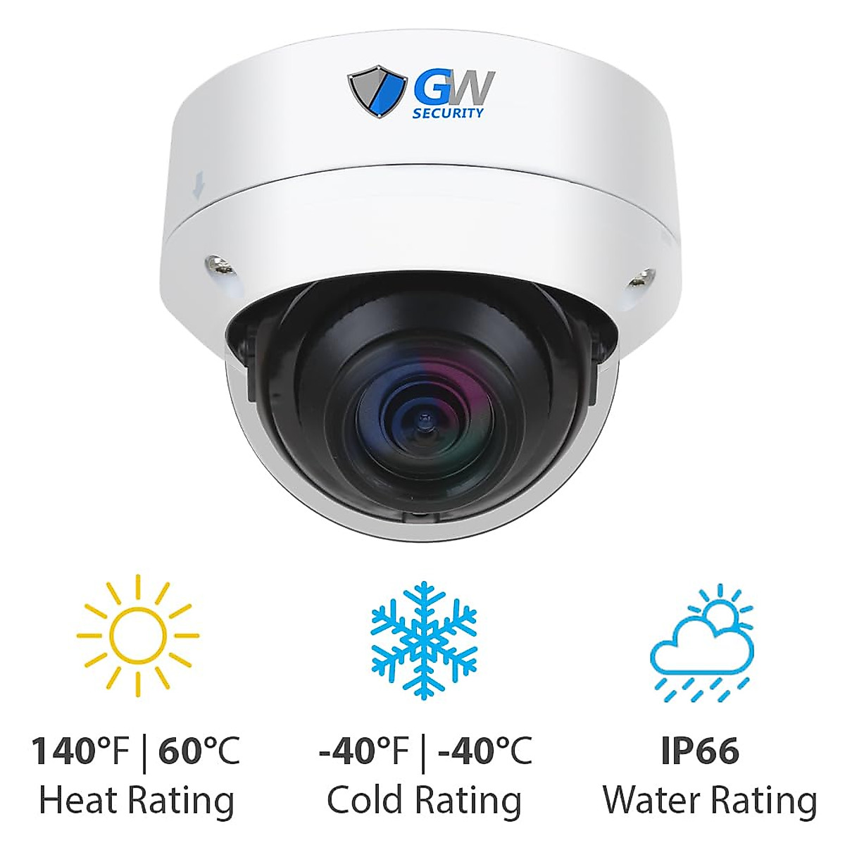 GW Security 4K 8MP Outdoor/Indoor PoE IP Microphone Smart AI Dome Security Camera (GW8533MIC)