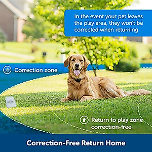 PetSafe Stay & Play Wireless Pet Fence with Replaceable Battery Collar, Covers up to 3/4 Acre, For Dogs & Cats over 5 lb, Waterproof Collar, Tone & Static, From Parent Company of INVISIBLE FENCE Brand