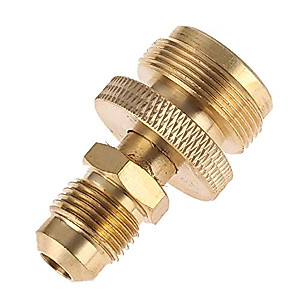 DRELD 1lb Propane Tank Canister Regulator Adapter Connection to 3/8” Male Flare (5/8"-18UNF) Thread, Portable Camping Grill Stove Parts for Heaters, Burner, Fire Pit