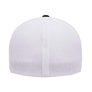 1967-72 Ford F100 Pickup Truck Outline Design Flexfit Trucker Mesh Fitted Cap Black/White