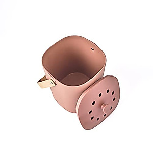 Bamboozle Kitchen Compost Bin – Indoor Countertop Food Composter, Made of Sustainable Bamboo Fiber | Terracotta Color