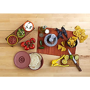 IMUSA USA Terracota Tortilla Warmer, 1 Pack, Brown