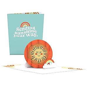 Lovepop Sending Sunshine Your Way Paperpop® Card – Greeting Card – Handcrafted 3D Pop-Up Greeting Card – Birthday Card, 4.5 x 5.9”
