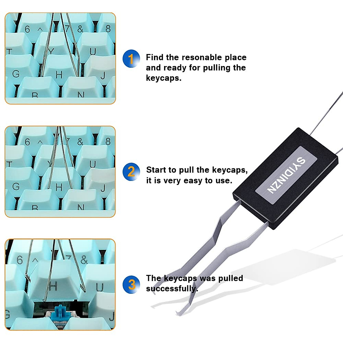Keycap Puller Stainless Steel Key Removal Tool Keycaps Remover for Mechanical Keyboard Removing Fixing Tools