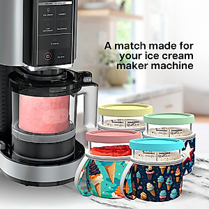 TakeFlight Neoprene Ice Cream Sleeve for Ninja Creami Pints - Chilled Comfort for Your Frozen Favorites - Thermal Insulation Cozy to Prolong Ice Cream Freshness - Enhanced Grip Handle, Hand Washable