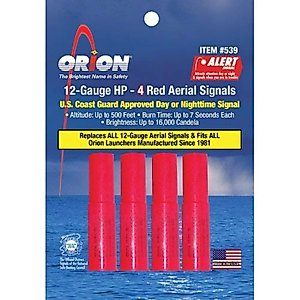 Orion Safety Areial Flare Refill, Red (4 Piece Pack)