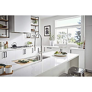 BLANCO, Satin Nickel 441332 CULINA Semi-Pro Kitchen Faucet with Magnetic Handspray, 2.2 GPM