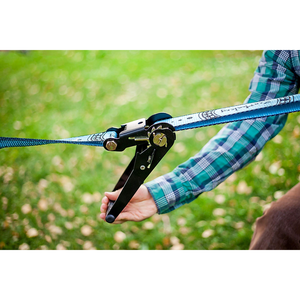ZenMonkey Slackline Kit with Tree Protectors, Cloth Carry Bag and Instructions, 60 Foot - Easy Setup for the Family, Kids and Adults