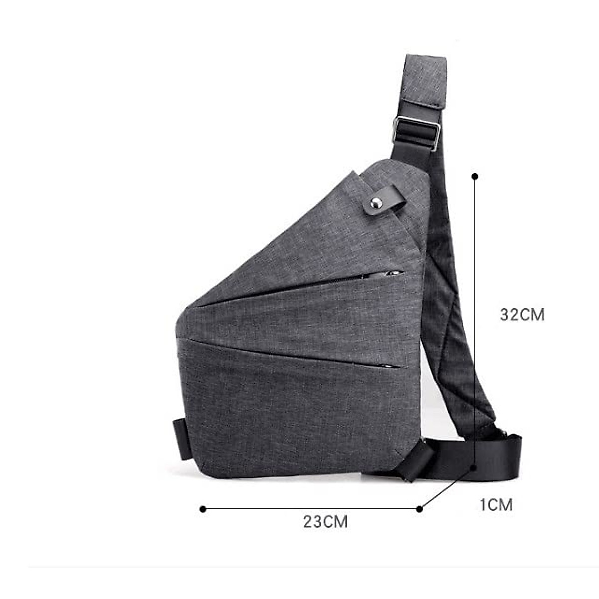 Hopomart New Personal Flex Bag for Women Men,Crossbody Chest Shoulder-Fashion Anti-thief Slim Sling Bag for Outdoor (Pink,Right)