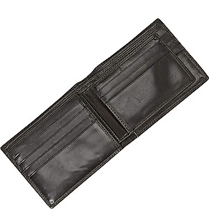 Mancini Leather Goods Men's RFID Secure Billfold with Removable Passcase (Black)