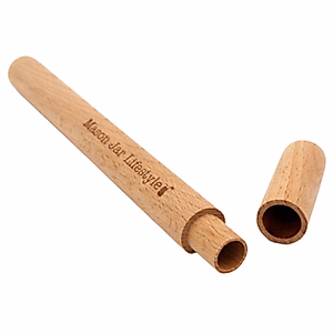 Wood Reusable Straw Carrying Case by Mason Jar Lifestyle - Fits Up To 10" Long and 12mm Wide Straws (3 Pack)