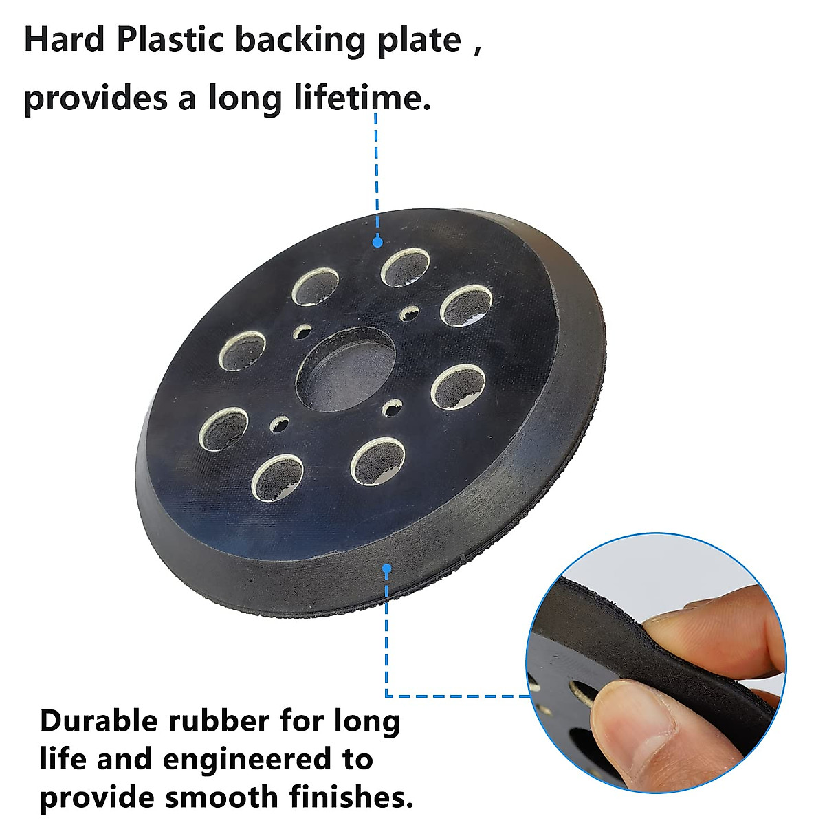 5 Inch 8 Hole Hook and Loop Standard Replacement Pad Sander Backing Pad for Craftsman ROS Model 315 Random Orbit Sander