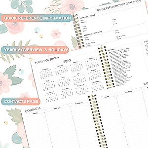 2023 Planner - Planner 2023, with Weekly and Monthly Spreads, 8’’ x 10", Jan 2023 - Dec 2023, Monthly Tabs, Twin-Wire Binding, Thick Paper, Check Boxes, Flexible Cover, Perfect Daily Organizer