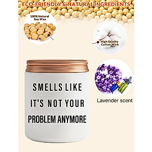 Retirement Gifts for Women Men, Farewell Gifts for Coworkers，Leaving Job Divorce Breakup Going Away Gifts, Lavender Scented Candle