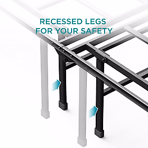 ZINUS SmartBase Super Heavy Duty Mattress Foundation with 4400lbs Weight Capacity / 14 Inch Metal Platform Bed Frame / No Box Spring Needed / Sturdy Steel Frame / Underbed Storage, Full