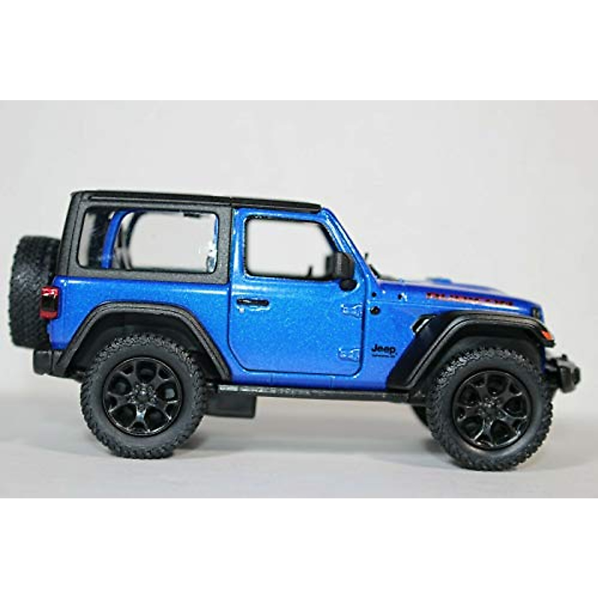 KiNSMART 2018 Jeep Wrangler Rudicon Hard Top Blue 5" 1:34 Scale Die Cast Metal Model Toy w/ Pullback Action