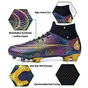 Men's Women's Unisex Soccer Cleats FG/AG Soccer Shoes Indoor Outdoor Turf Firm Ground High-top Spikes Younth Professional Training Football Boots