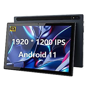 AWOW 10.1 Inch Android 11 Tablet, 64GB ROM Tablets with 6000mAh, FHD 1920 * 1200 IPS Touchscreen, 13MP Camera, Bluetooth 5.0, GPS, Type-C Charge