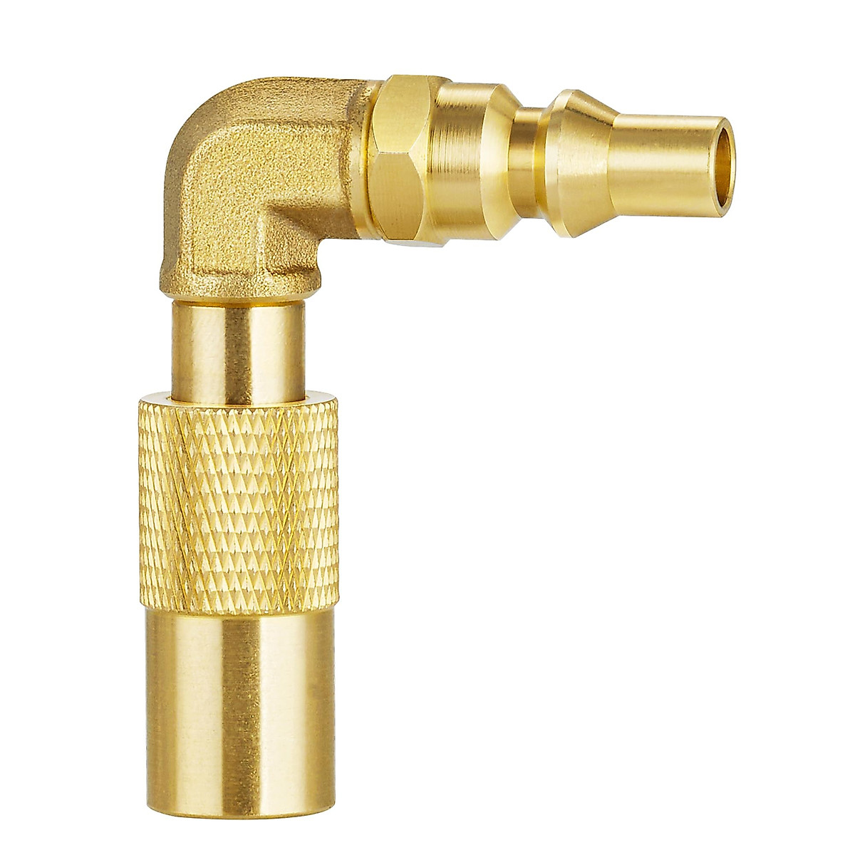 SARDVISA Portable 1/4 Inch RV Quick Connect Fitting, Brass 90 Degree Elbow Propane Conversion Adapter for Blackstone Tabletop Grill - 17 Inch and 22 Inch Portable Gas Griddle