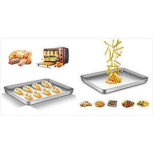 2 Pack Stainless Steel Surgical Tray, Ideal for Medical Lab Instruments, Dental, Tattoo, Kitchen Baking Cookie