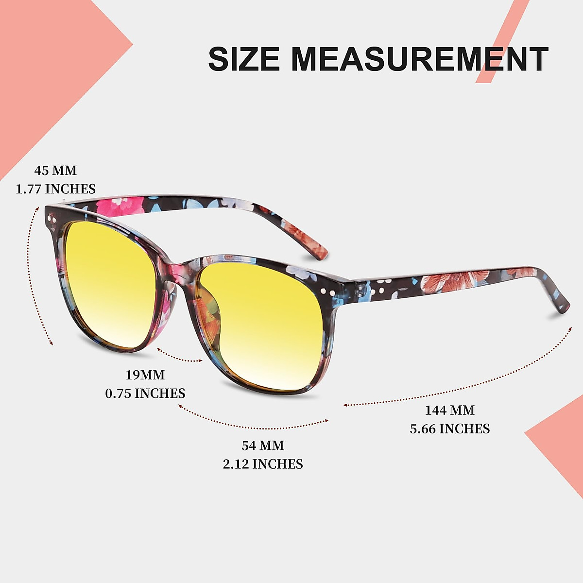 HAOLOTA Night Vision Driving Glasses Polarized HD Yellow Tinted Anti Glare Sunglasses for Men and Women