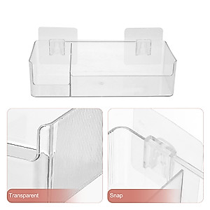 Kichvoe Organizer Storage Cabinet Refrigerator Bin Clear Plastic Bins for Fridge Bath Basket with Suction Cups Refrigerator Crisper Storage Containers Kitchen Organization Fridge Organizer