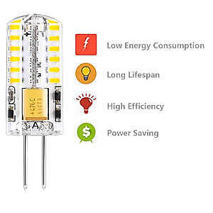 DOPKUSS G4 LED Bulbs 12V Led Light AC/DC Bi-Pin Base Landscape Light Bulbs 3 Watt 12v Light Bulb - G4 Bulb LED Lighting Equiavlent to 30W Low Voltage Warm White 2700K 10-Pack