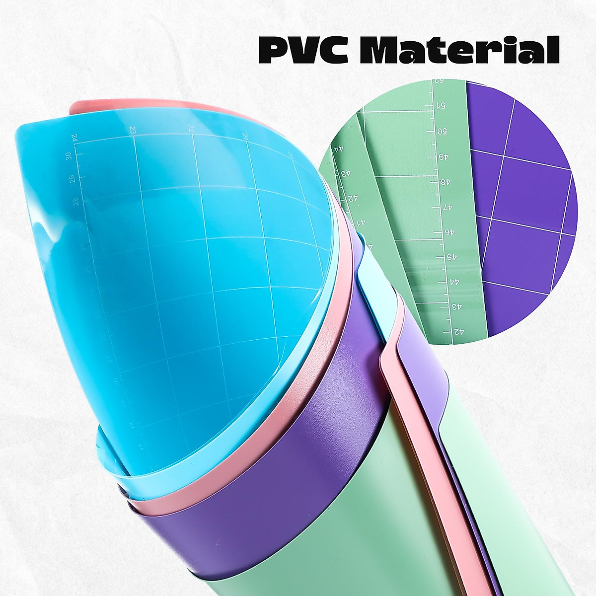 LOYIM 6 Pack Cutting Mat 12 x 24 Inch, Cutting Mats for Craft, Standard, Strong, Adhesive Cut Mat Replacement Variety Adhesive Sticky Cutting Mat Accessories for Craft Sewing Art, 4 Colors