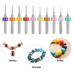 50 Pcs Micro Drill Bit Set Micro Drill Bits Tungsten Steel PCB Print Circuit Board Flute CNC Router Bits Shank for Rough Stone Jewelry Punching Engraving (0.3-1.2 mm)