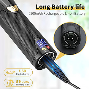 MOSMAOO Professional Cordless Hair Clippers and Hair Trimmer Combo Set for Barbers&Stylists, Clippers for Hair Cutting &Sharp Blade Beard Trimmer with Metal Guide Combs for Men, Women, and Kids