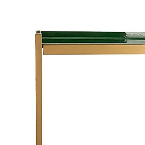 Safavieh Home Justine Contemporary Green and Brass 5-tier Etagere Bookshelf