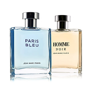 Jean Marc Paris Homme Noir Eau de Toilette Spray 100ml, Men's Cologne, 3.4 fl. oz., Woody Cologne, Notes of Grapefruit, Tobacco, and Tonka Bean