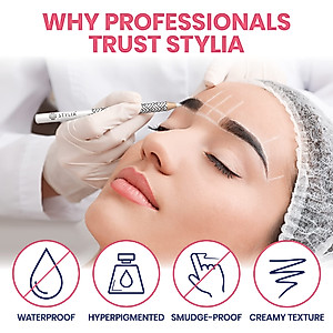 White Eyeliner Pencil - Waterproof, Long-Lasting - Soft Strokes, Easy Glide - Highly-Pigmented Silky Pen - Multipurpose Makeup Tool, Works as Eyeshadow, Highlighter, or Lip Liner - 12-Pack