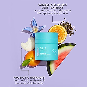 TULA Skin Care Beauty Sleep Overnight Repair Treatment | Anti-Aging, Night Cream, Contains Natural Peptides, AHAs, Retinol, Vitamin C to Reduce the Appearance of Lines and Dull Tone| 1.7 oz.