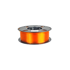 RANKI PETG Filament 1.75mm 3D Printer Filament, Dimensional Accuracy +/- 0.03 mm, 1kg Spool(Transparent Orange)
